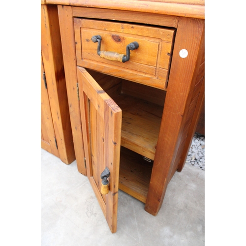 A PAIR OF PINE BEDSIDE LOCKERS