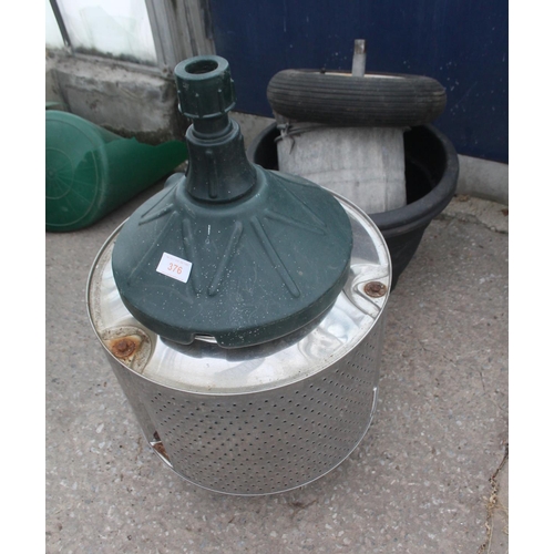 BUCKETS, STAND & WASHING MACHINE DRUM NO VAT