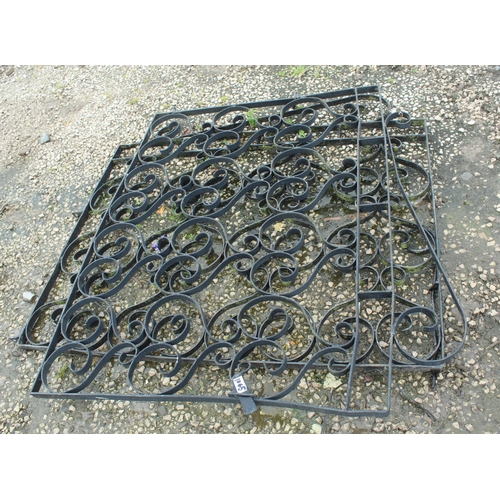 TWO BLACK GARDEN GATES NO VAT