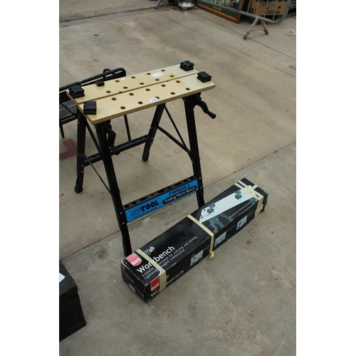 TWO FOLDING WORKMATE BENCHES TO INCLUDE A NUTOOL