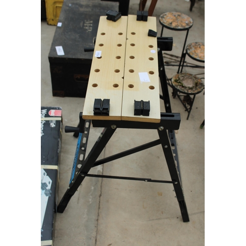 TWO FOLDING WORKMATE BENCHES TO INCLUDE A NUTOOL