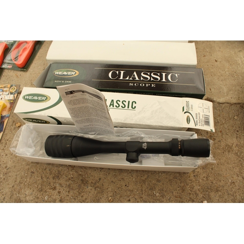 TWO AS NEW AND PACKAGED WEAVER CLASSIC AIR RIFLE SCOPES AND THREE ...