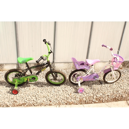 A CHILDS APOLLO BIKE AND A CHILDS OLIVIA BIKE