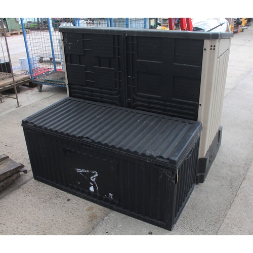 2 PLASTIC GARDEN BOXES + VAT