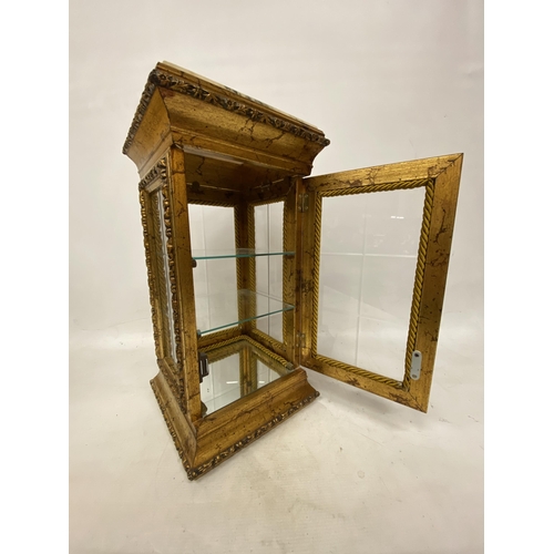 A HORCHOW CREAZIONI STYLE VITRINE ITALIAN WOOD DISPLAY CASE WITH MARBLE ...