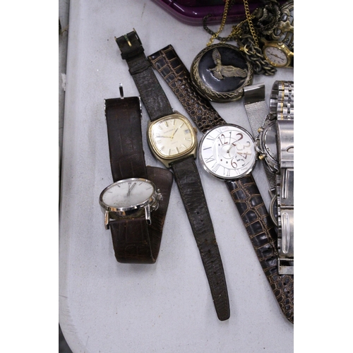 A LARGE COLLECTION - APPROX 38 - OF WATCHES TO INCLUDE PULSAR, JASPER ...