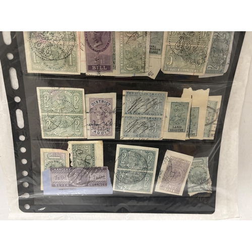 A SHEET OF JUDITIAL STAMPS