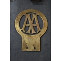 A STENSON COOKE LARGE BRASS AA BADGE