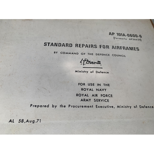 THREE VINTAGE AIRCRAFT BOOKS TO INCLUDE STANDARD REPAIRS FOR AIRFRAMES ...