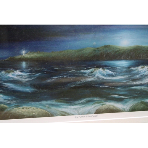 TWO FRAMED LIMITED EDITION PRINTS OF CORBYN LIGJHTS TORQUAY 2032/250 ...