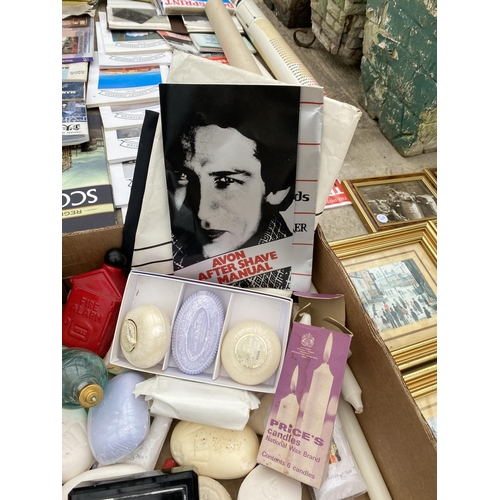AN ASSORTMENT OF SOAPS AND FRAGRANCES ETC