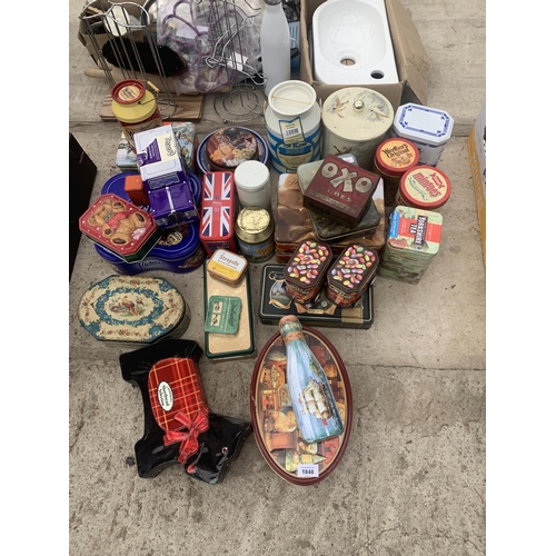 A LARGE ASSORTMENT OF VINTAGE TINS