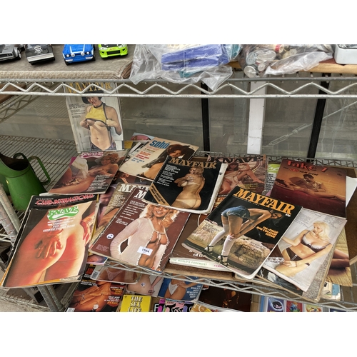 A LARGE ASSORTMENT OF VINTAGE ADULT MAGAZINES TO INCLUDE KNAVE AND ...