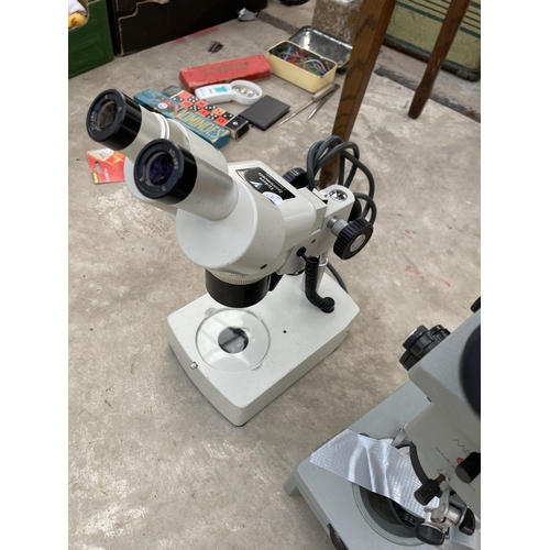 TWO SCIENTIFIC MICROSCOPES TO INCLUDE A VICKERS