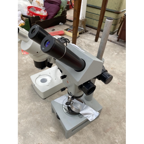 TWO SCIENTIFIC MICROSCOPES TO INCLUDE A VICKERS