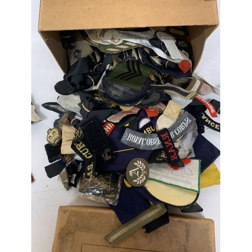 A BOX CONTAINING A LARGE QUANTITY OF ARM BANDS TO INCLUDE FIRE GUARD ...