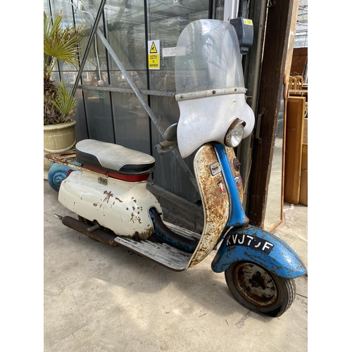 A 1967/1968 TRIUMPH TINA T10 AUTOMATIC SCOOTER, 3060 MILES, BARN STORED ...