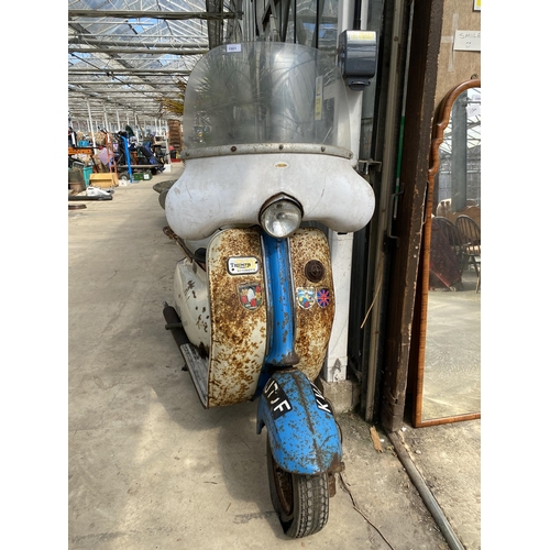 A 1967/1968 TRIUMPH TINA T10 AUTOMATIC SCOOTER, 3060 MILES, BARN STORED ...