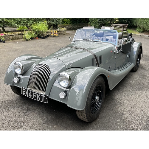 A 2013 MORGAN PLUS 4 TWO SEATER ROADSTER CAR. BROWN LEATHER INTERIOR ...