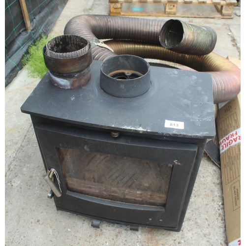 A LOG BURNER AND FLUE PIPE NO VAT