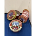 A VIBRANT FRENCH CAMEMBERT LIDDED CERAMIC POT IN ORIGINAL CASE