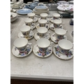 TWELVE AYNSLEY CUPS AND SAUCERS FROM THE HAMMERSLEY RANGE