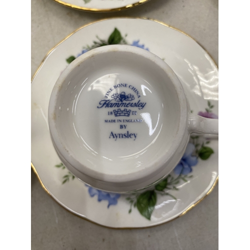 TWELVE AYNSLEY CUPS AND SAUCERS FROM THE HAMMERSLEY RANGE