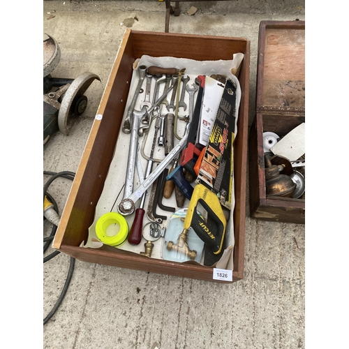 AN ASSORTMENT OF HAND TOOLS TO INCLUDE SPANNERS AND ALAN KEYS ETC