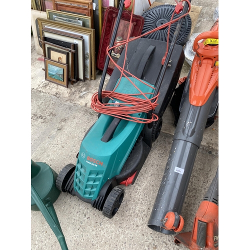 THREE GARDEN POWER TOOLS TO INCLUDE A BOSCH ROTAK 320 ER LAWN MOWER AND ...