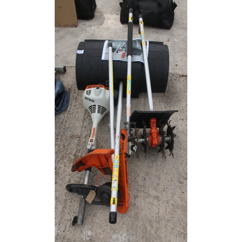 STIHL MULTITOOL - BRANCH CUTTER, STRIMMER, TILLER, BRUSH. IN WORKING ...