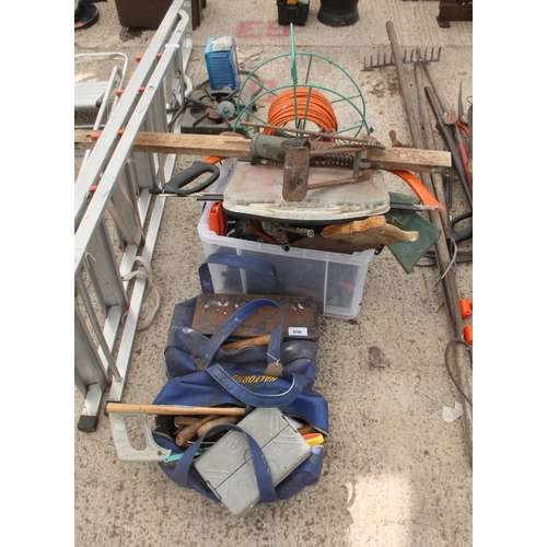 2 BAGS OF SPANNERS & TOOLS AND A BOX OF WOODWORK TOOLS - NO VAT