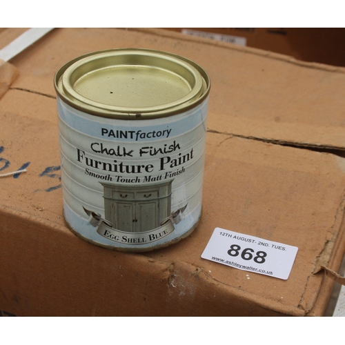 36 TINS OF BLUE PAINT NO VAT