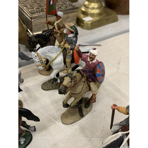 A COLLECTION OF TEN DEL PRADO MOUNTED SOLDIERS