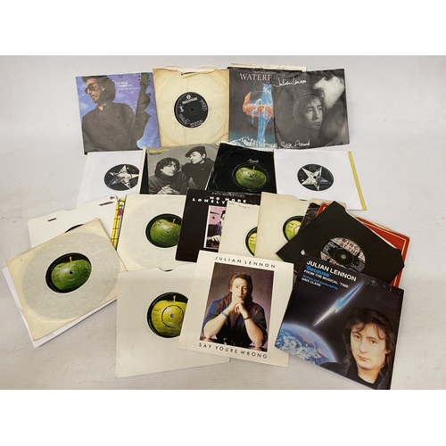 A COLLECTION OF SINGLES TO INCLUDE JOHN LENNON, GEORGE HARRISON, RINGO ...