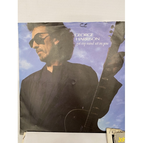 A COLLECTION OF SINGLES TO INCLUDE JOHN LENNON, GEORGE HARRISON, RINGO ...