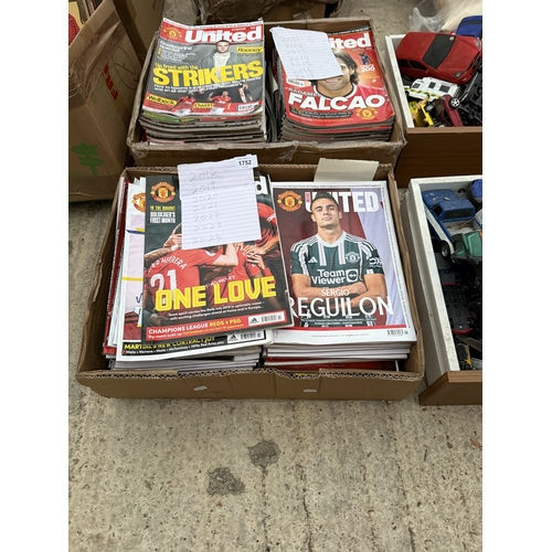 A LARGE ASSORTMENT OF MAN UNITED PROGRAMMES FROM 2011- 2024