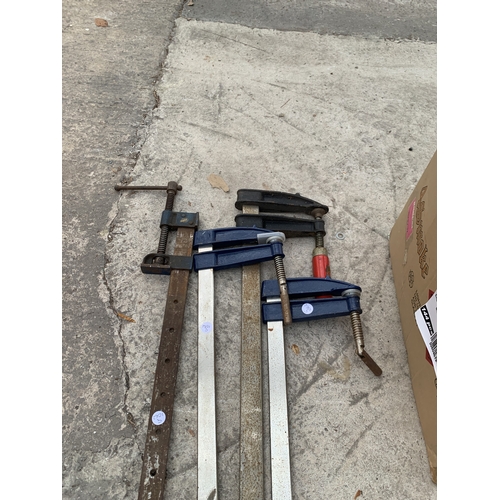 FOUR VARIOUS SASH CLAMPS