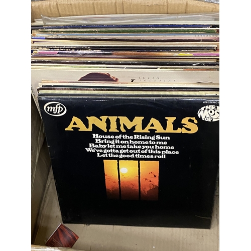A LARGE COLLECTION OF VINTAGE LP'S TO INCLUDE THE ANIMALS, KEN DODD ...
