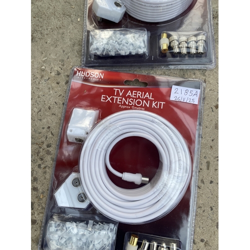 FIVE NEW AND PACKAGED TV ARIEL EXTENSION KITS