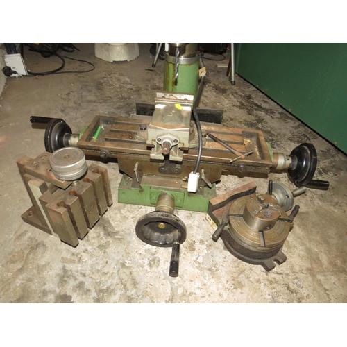 ALPINE RF-20 DRILLING/MILLING MACHINE COMPLETE WITH DIVIDING HEAD AND ...