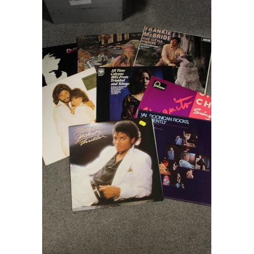SIX TRAYS OF LP'S AND 7" SINGLE RECORDS ETC