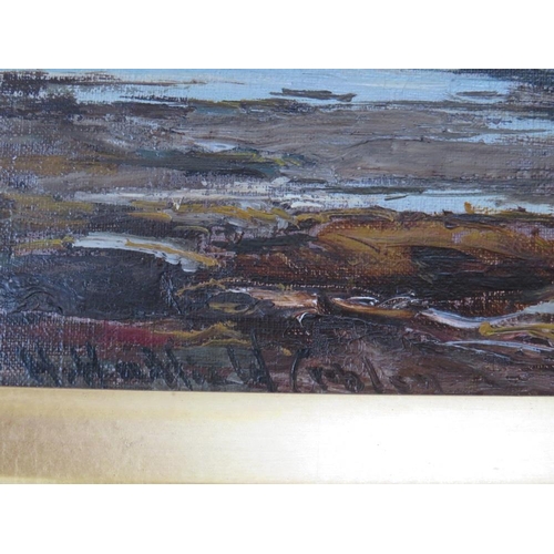 HENRY HADFIELD CUBLEY (1858-1934). Coastal harbour with fishing boat ...