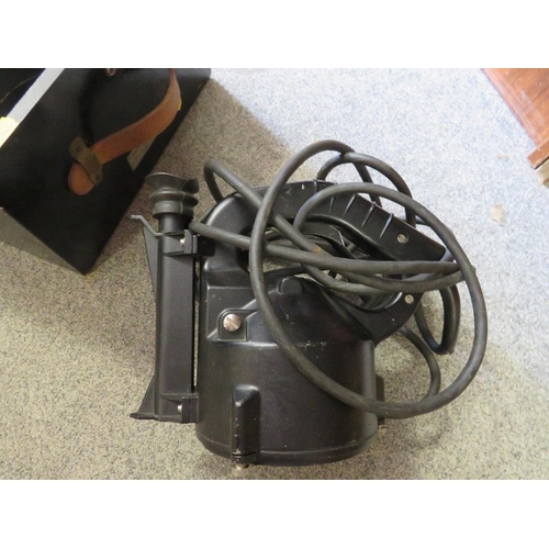 A cased Admiralty pattern 16409 signal lamp, in pattern 16410 carry case