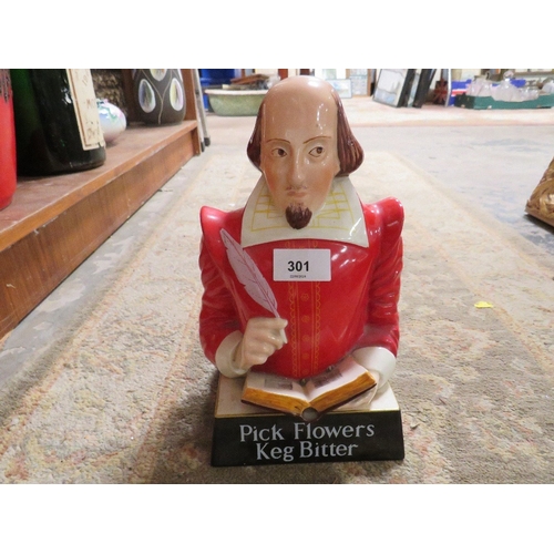 A Carltonware Pick Flowers Keg Bitter William Shakespeare advertising model