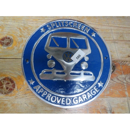 VW split screen plaque**