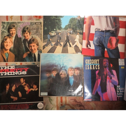 80LP records / 12 inch singles to include small faces, Beatles, The ...