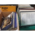 Three trays of assorted LP records A/F