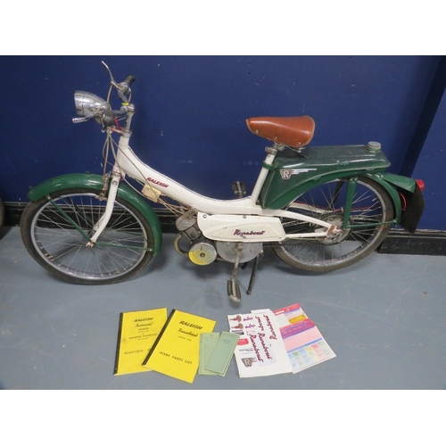 A PART RESTORED 1967 RALEIGH RUNABOUT MODEL RM6 MOPED, with original ...