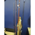 A selection of vintage split cane and other fishing rods - unchecked
