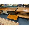 A retro Philco radiogramme with Dynatron speakers, two retro trolleys ...